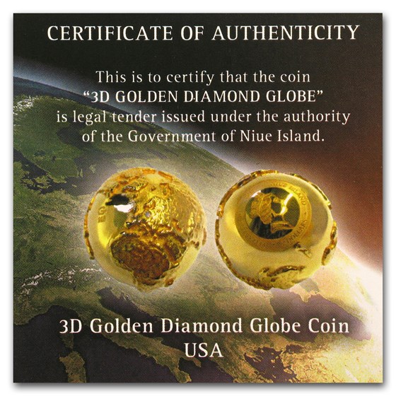 Buy 2017 Niue Silver $2 World's First 3D Globe Shape Coin | APMEX