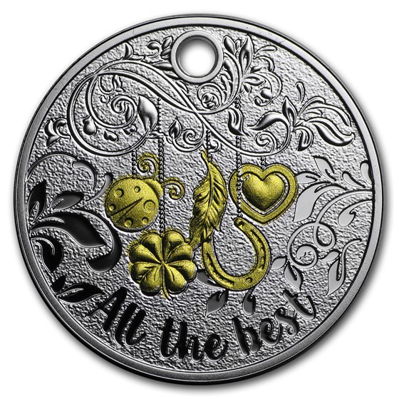 Buy 2017 Niue Silver All the Best Coin Key Ring | APMEX