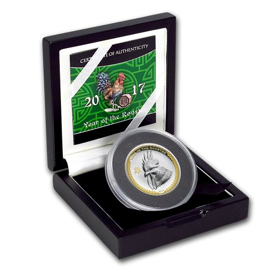 Buy 2017 Palau 1 oz Silver $5 Year of the Rooster Ultra High Relief | APMEX