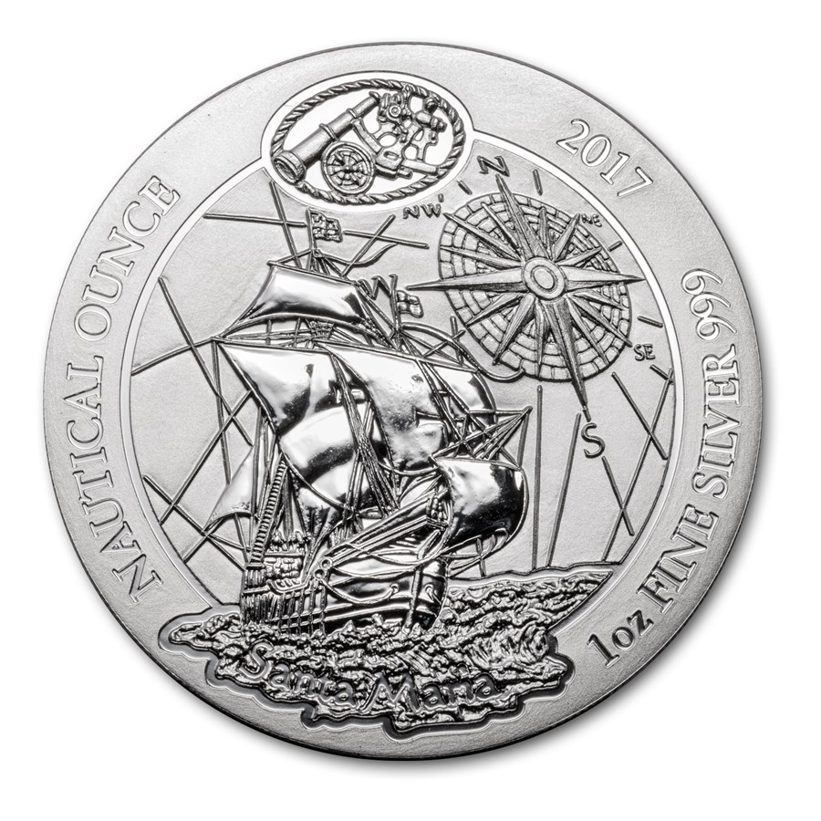 Buy 2017 Rwanda 1 oz Silver Nautical Ounce Santa Maria BU | APMEX