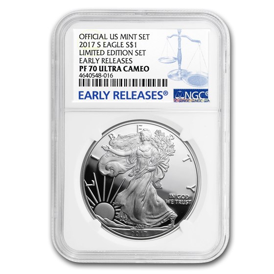 Buy 2017-S Proof Silver Eagle & Limited Edition Set PF-70 NGC (ER) | APMEX