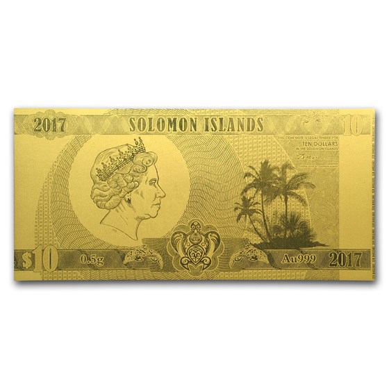 Buy 2017 Solomon Isl 1/2 gram Gold $10 Money of the World Coin Note | APMEX