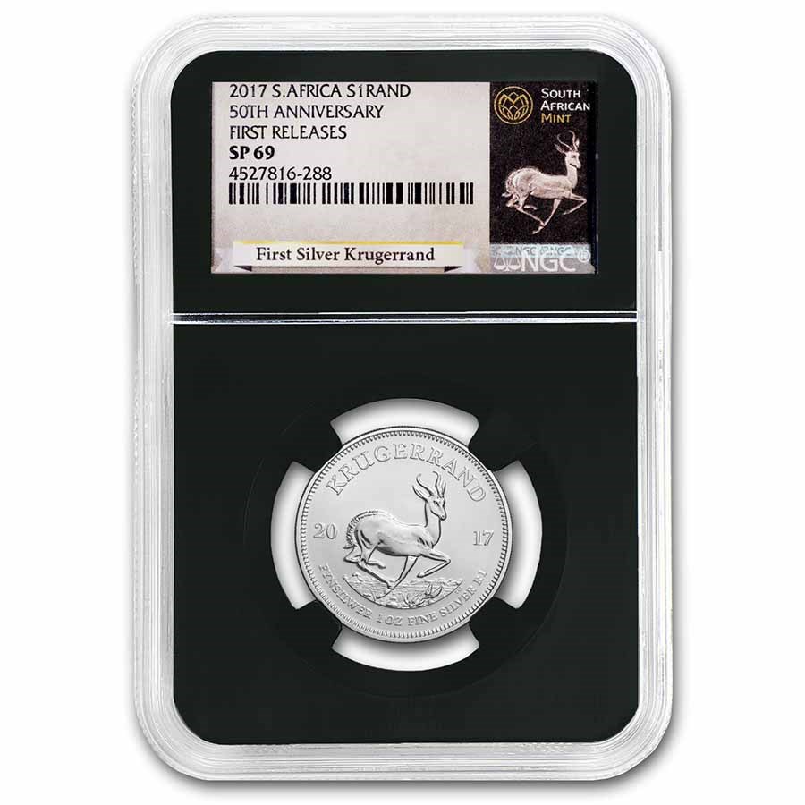 Buy 2017 South Africa 1 oz Silver Krugerrand SP-69 NGC (FR) | APMEX
