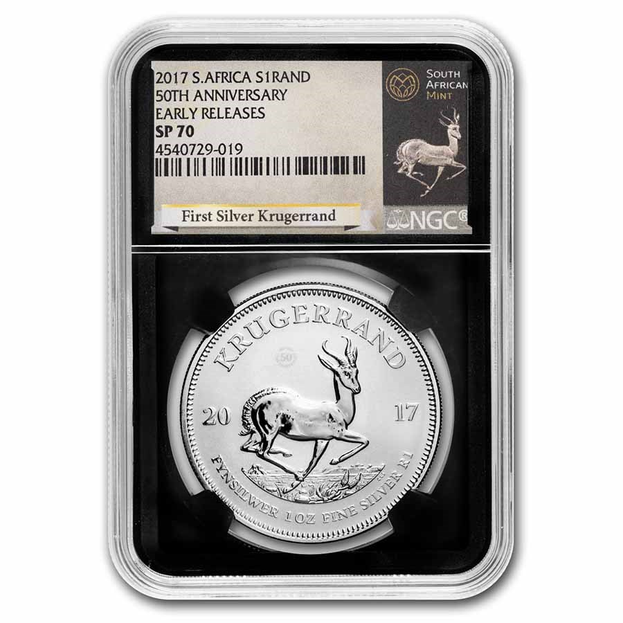 Buy 2017 South Africa 1 oz Silver Krugerrand SP-70 NGC (ER) | APMEX