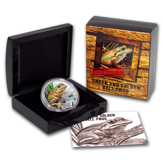 Buy 2017 Tuvalu 1 oz Proof Silver Green and Golden Bell Frog | APMEX