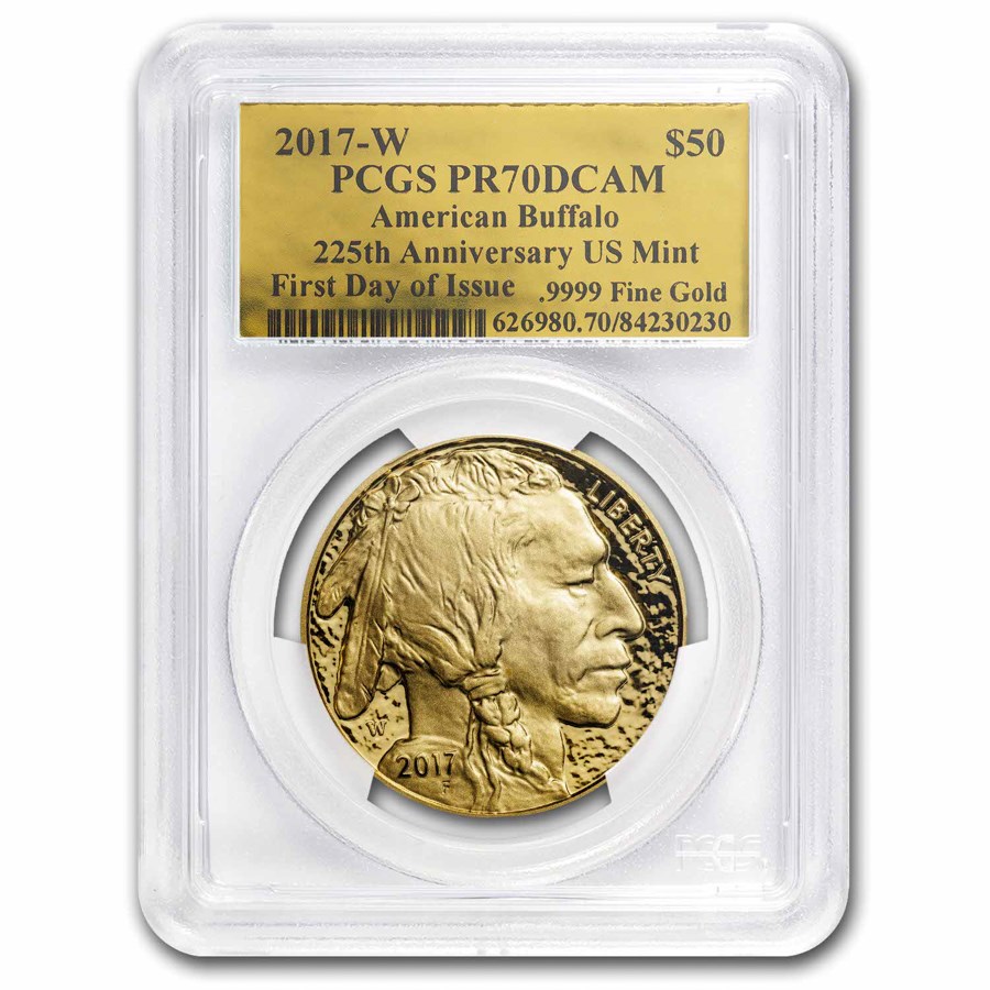 Buy 2017-W 1 oz Proof Gold Buffalo PR-70 PCGS (FDI, Gold Foil) | APMEX