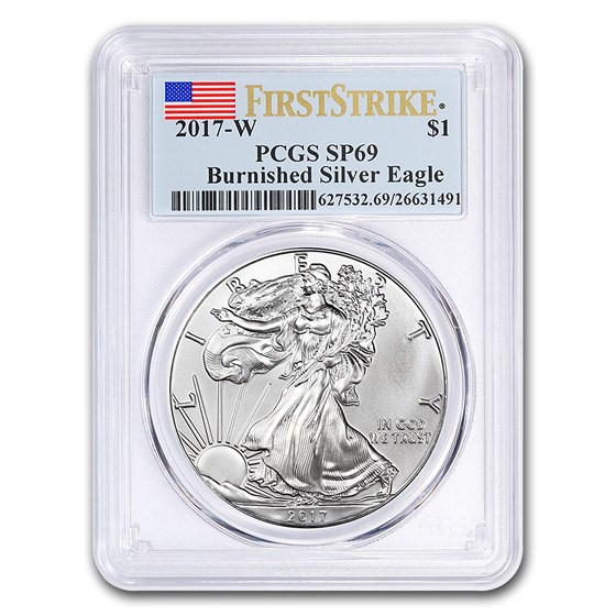 Buy 2017-W Burnished American Silver Eagle SP-69 FS | APMEX