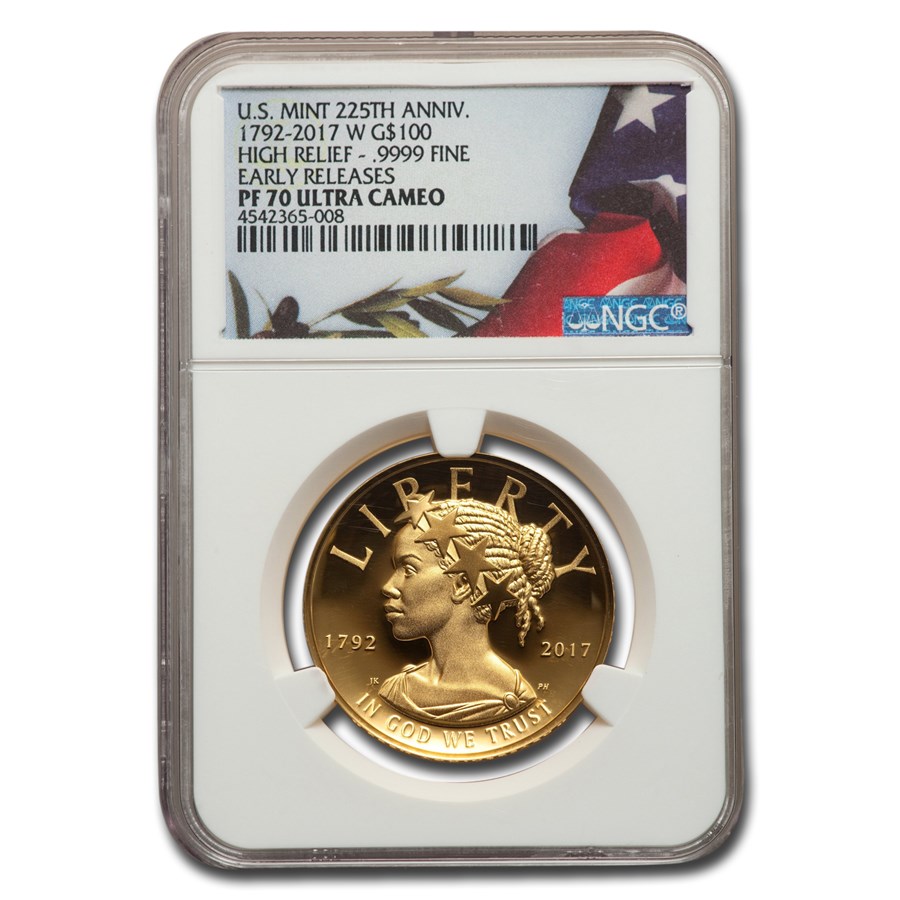 Buy 2017-W HR Liberty Gold PF-70 UCAM NGC (ER, 225th Anniversary) | APMEX