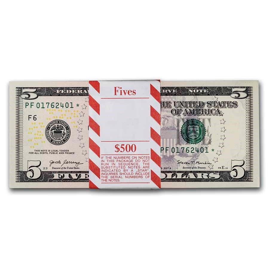 Buy 2017A* (F-Atlanta) $5 FRN CCU (Fr#1998-F*) Star Notes, 100 Consec ...