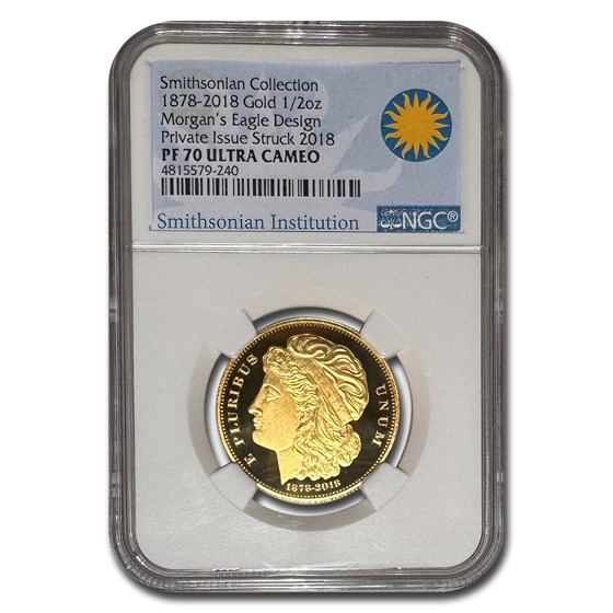 Buy 2018 1/2 oz Gold Morgan Patt Smithsonian PF-70 | APMEX