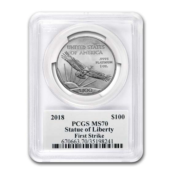 Buy 2018 1 oz American Platinum Eagle MS-70 PCGS (FS, Mercanti) | APMEX