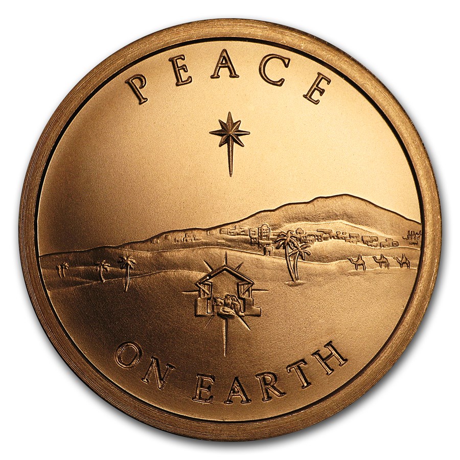 Buy 2018 1 oz Copper Shield Round - Peace on Earth | APMEX