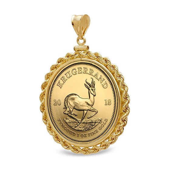 Buy 2018 1 oz Gold Krugerrand Pendant (Rope-ScrewTop Bezel) | APMEX