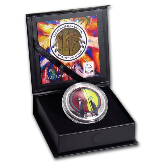 Buy 2018 1 oz Silver Domed Native American Weapons Comanche Spear | APMEX