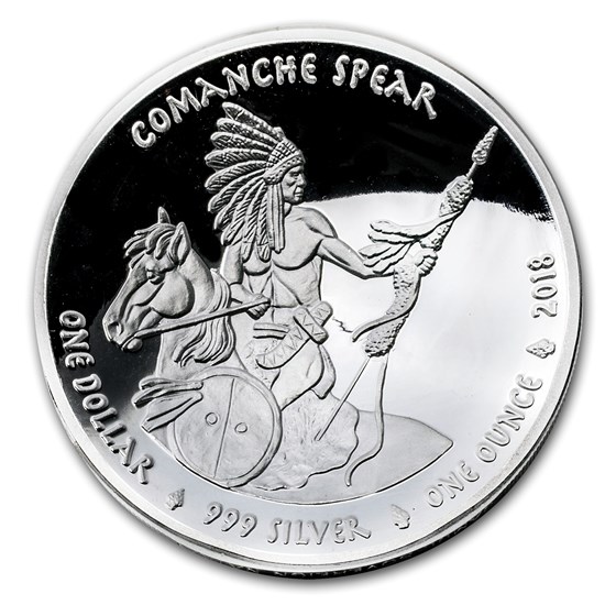 Buy 2018 1 oz Silver Domed Native American Weapons Comanche Spear | APMEX