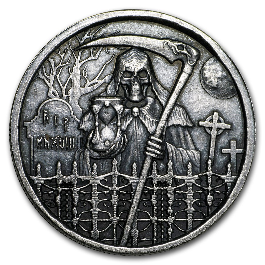 Buy 2018 1 oz Silver High Relief Round - The Grim Reaper | APMEX