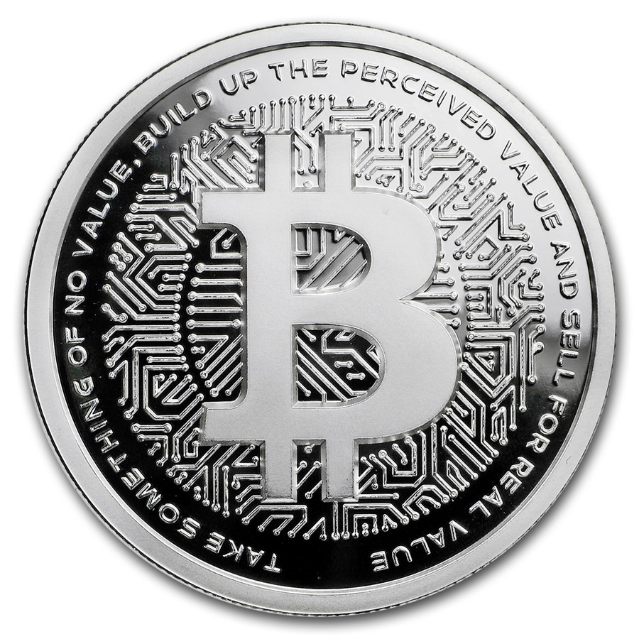 Buy 2018 1 oz Silver Shield Proof Round - MiniMintage Bitcoin | APMEX