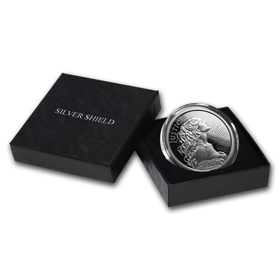 Buy 2018 1 oz Silver Shield Proof Round - MiniMintage Justice | APMEX