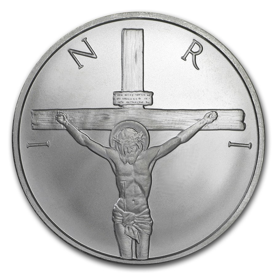 Buy 2018 1 oz Silver Shield Round - Crucifixion | APMEX