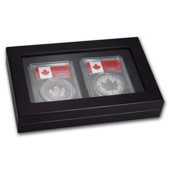 Buy 2-Coin 2018 Canadian Silver Maple Leaf Proof/Rev Proof Set PR-69 FS ...