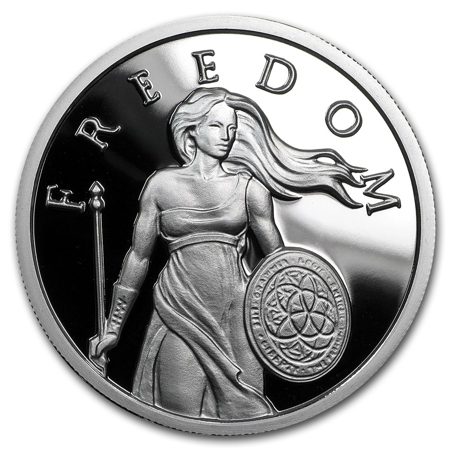 Buy 2018 2 oz Silver Shield PF Round - MiniMintage Standing Freedom | APMEX
