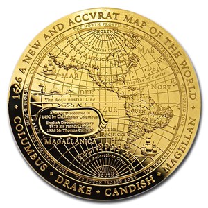 Buy 2018 AUS 1 oz Gold Map of World Western Hemisphere (Coin Only) | APMEX