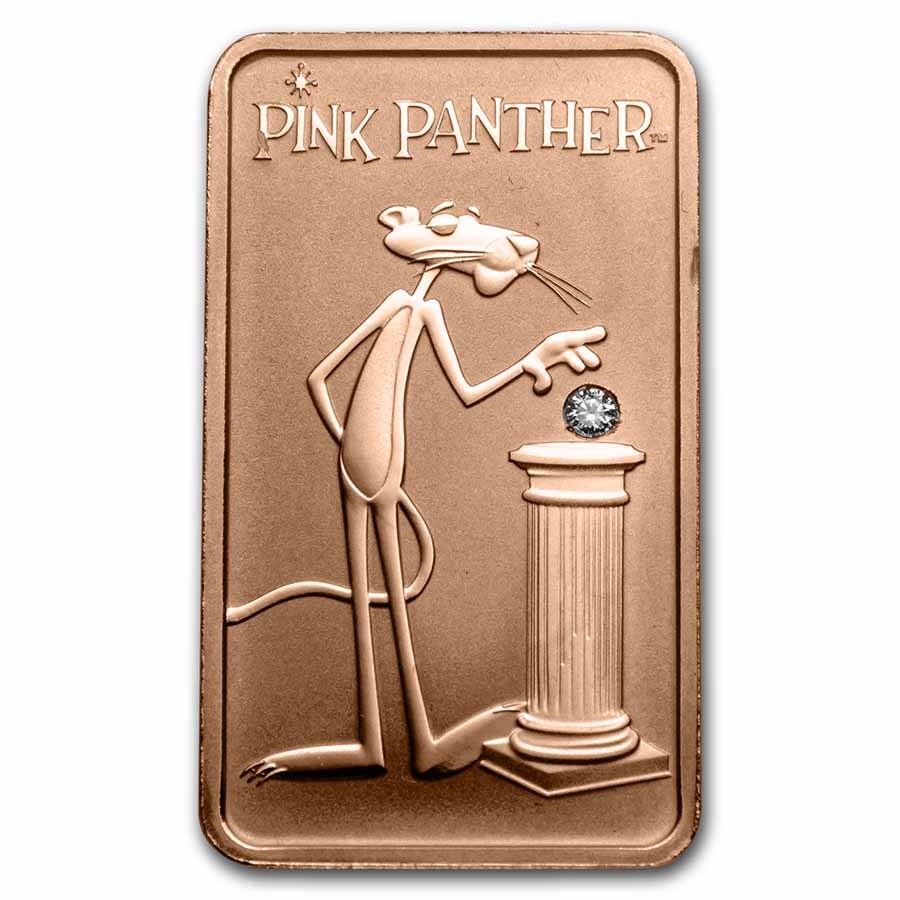 Buy 2018 Australia 1 oz Pink Gold Pink Panther Diamond Ingot (No COA ...