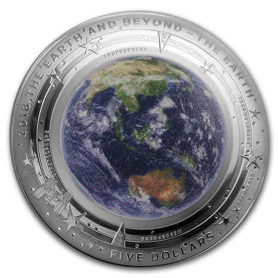 Buy 2018 Australia 1 oz Silver $5 Domed The Earth PR-70 PCGS (FS) | APMEX