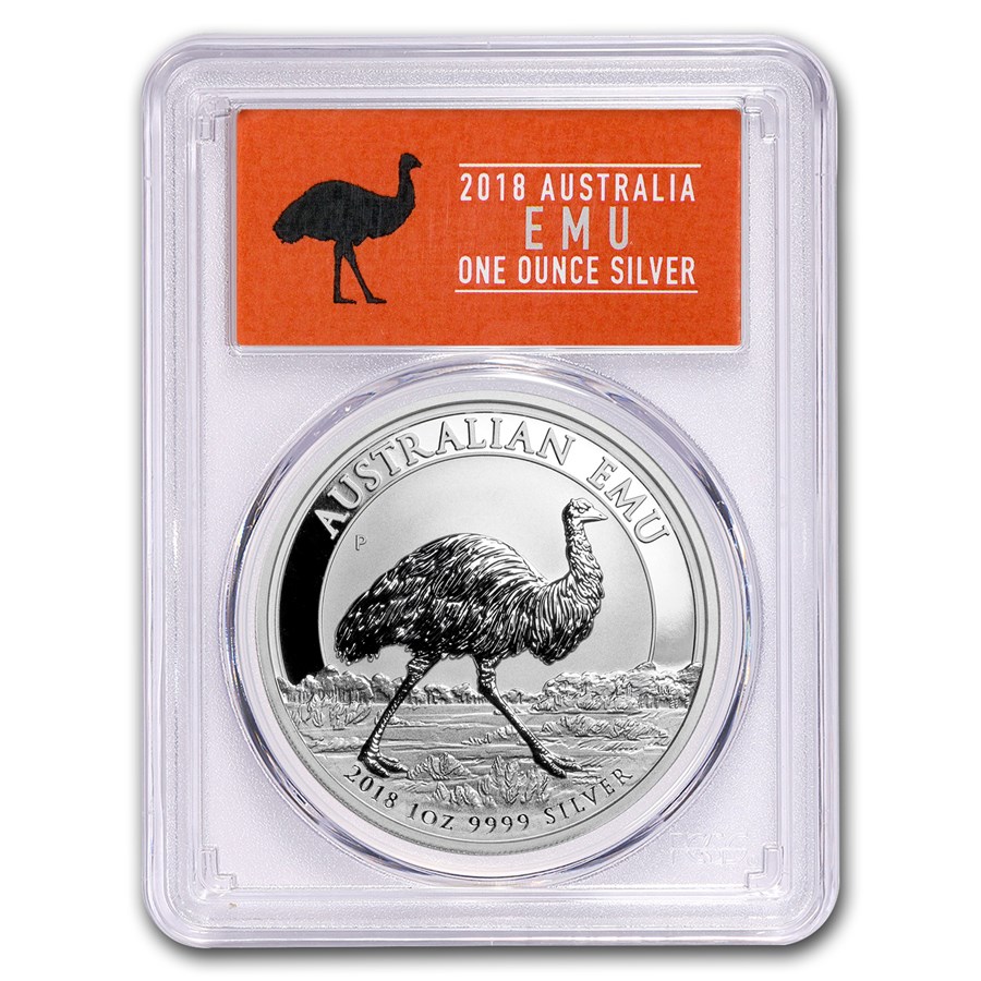 Buy 2018 Australia 1 oz Silver Emu MS-70 PCGS (FS, Emu Label) | APMEX