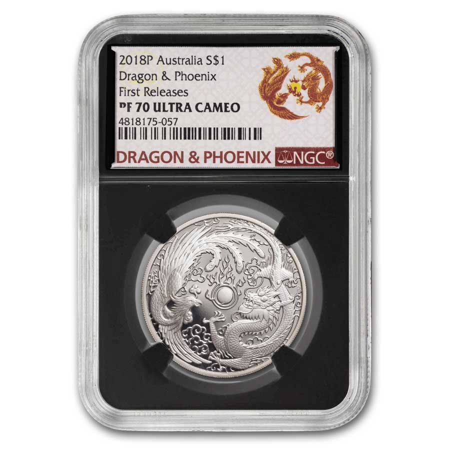 Buy 2018 AUS 1 oz Silver Proof Dragon & Phoenix PF-70 | APMEX