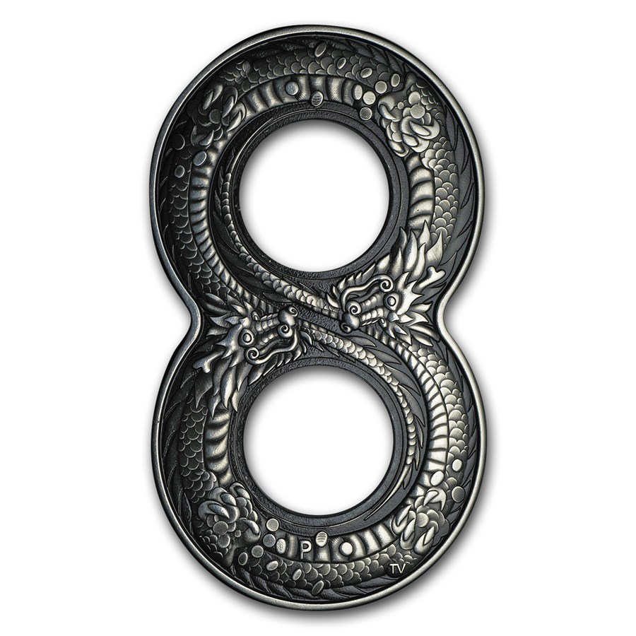 Buy 2018 Australia 2 oz Silver Figure Eight Dragon (Antiqued) | APMEX