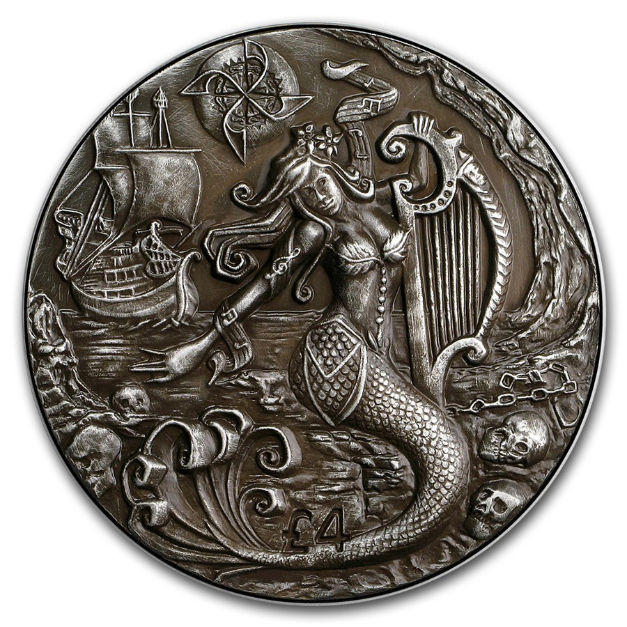 Buy 2018 BIOT 2 oz Silver £4 Antique High Relief Siren | APMEX