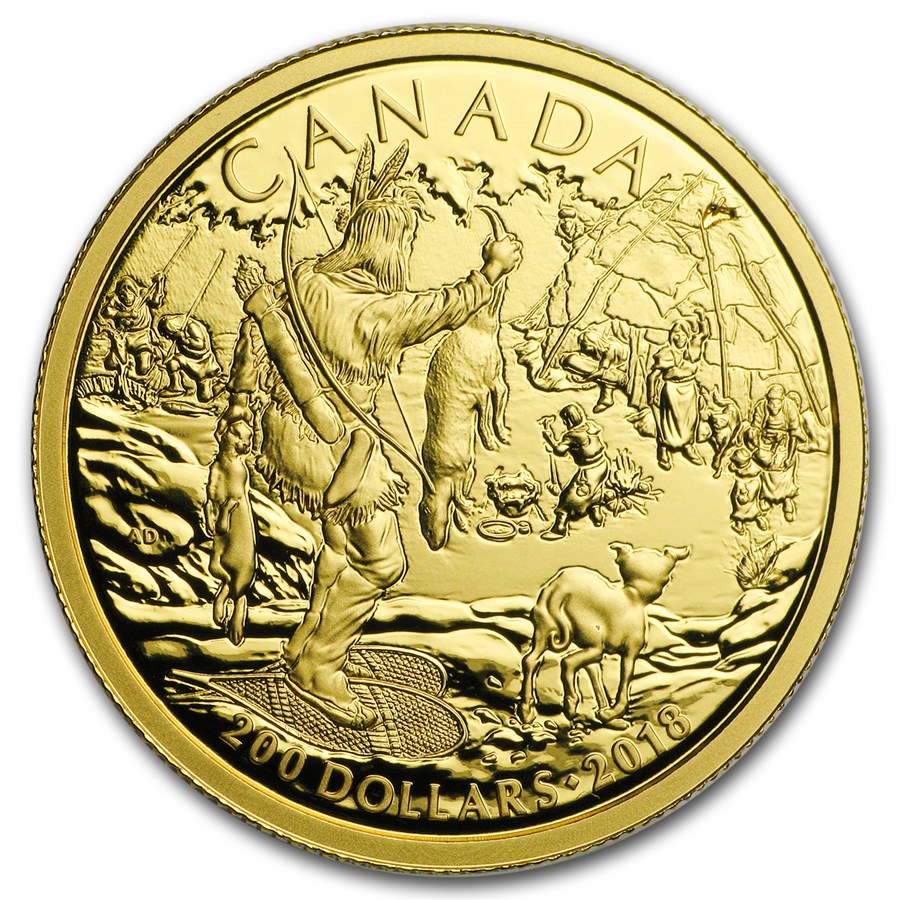 Buy 2018 Canada 1/2 oz Gold $200 Early Canadian History First Nations ...