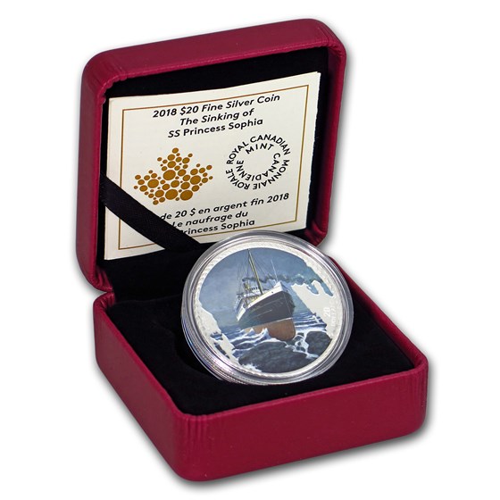 Buy 2018 Canada 1 Oz Silver 20 The Sinking Of The Ss Princess Sophia Apmex