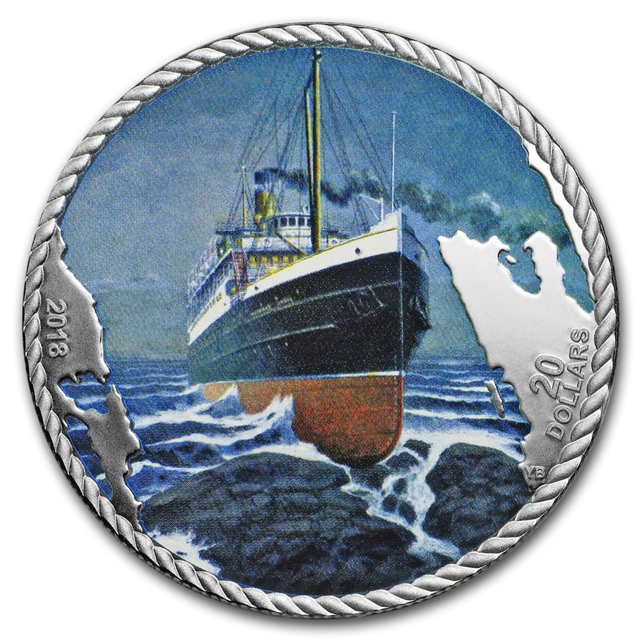 Buy 2018 Canada 1 oz Silver $20 The Sinking of the SS Princess Sophia ...