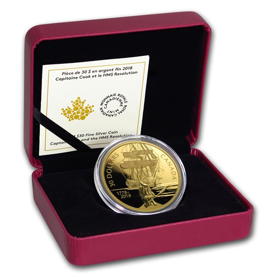 Buy 2018 Canada 2 oz Silver $30 Captain Cook and the HMS Resolution | APMEX