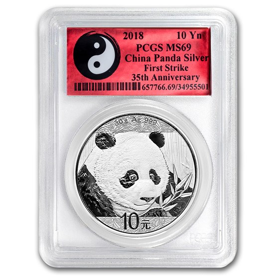 Buy 2018 China 30 g Gold & Silver Panda Set MS-69 PCGS (FS, Yin-Yang ...