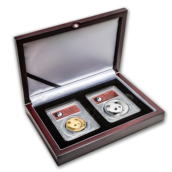 Buy 2018 China 30 g Gold & Silver Panda Set MS-70 PCGS (FS, Yin-Yang ...