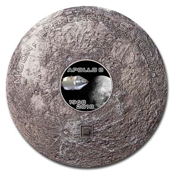 Buy 2018 Cook Island 3 oz Silver Meteorites The Moon Apollo 8 | APMEX
