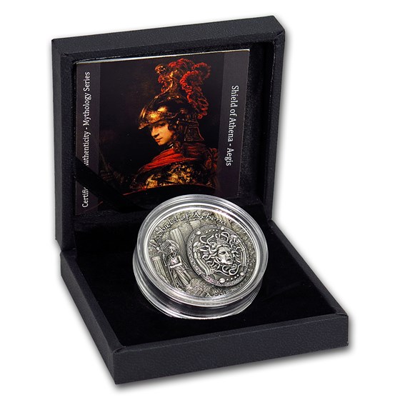 Buy 2018 Cook Islands 2 oz Silver UH Relief Shield of Athena | APMEX