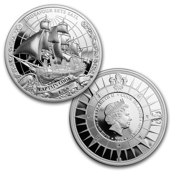 Buy 2018 Cook Islands 3-Coin Silver Captain Cook Ultra High Relief | APMEX