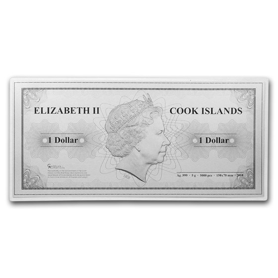 Buy 2018 Cook Islands Skyline Dollars Foil Silver Note Seoul | APMEX