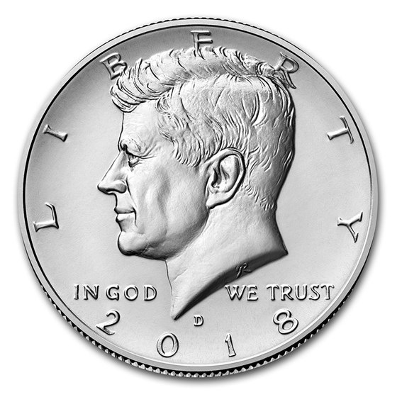 Buy 2018-D Kennedy Half Dollar 20-Coin Roll BU | APMEX