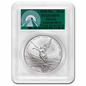 Buy 2018 Mexico 1 oz Silver Libertad MS-70 PCGS (Green Label) | APMEX