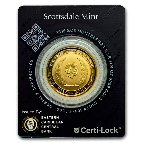 Buy 2018 Montserrat 1 oz Gold Emerald Isle of the Caribbean BU | APMEX