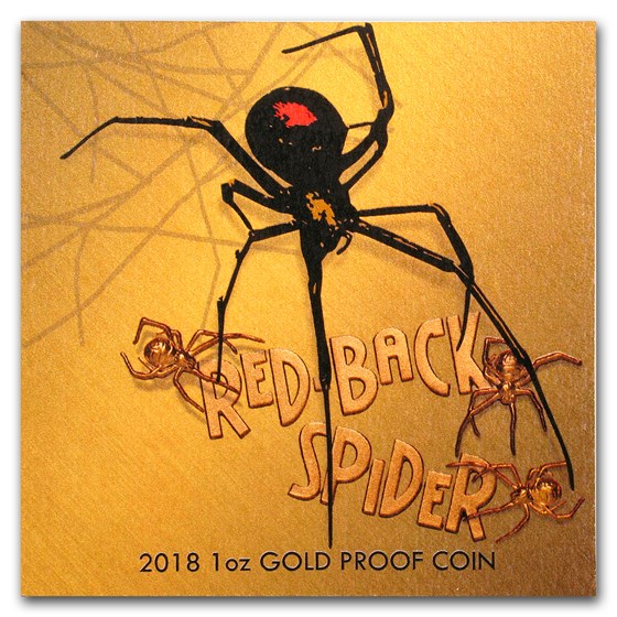 Buy 2018 Niue 1 oz Pf Gold Red-Back Spider Deadly & Dangerous | APMEX