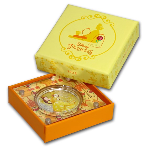 Buy 2018 Niue 1 oz Silver $2 Disney Princess Belle w/ Gemstone | APMEX