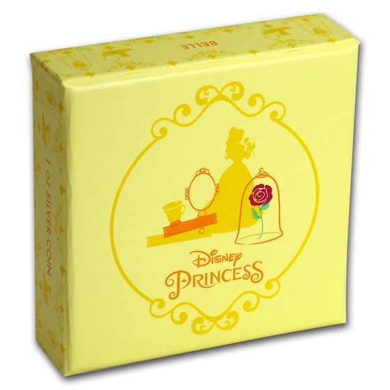Buy 2018 Niue 1 oz Silver $2 Disney Princess Belle w/ Gemstone | APMEX
