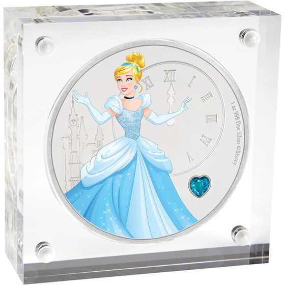 Buy 2018 Niue 1 oz Silver $2 Disney Princess Cinderella w/Gemstone | APMEX