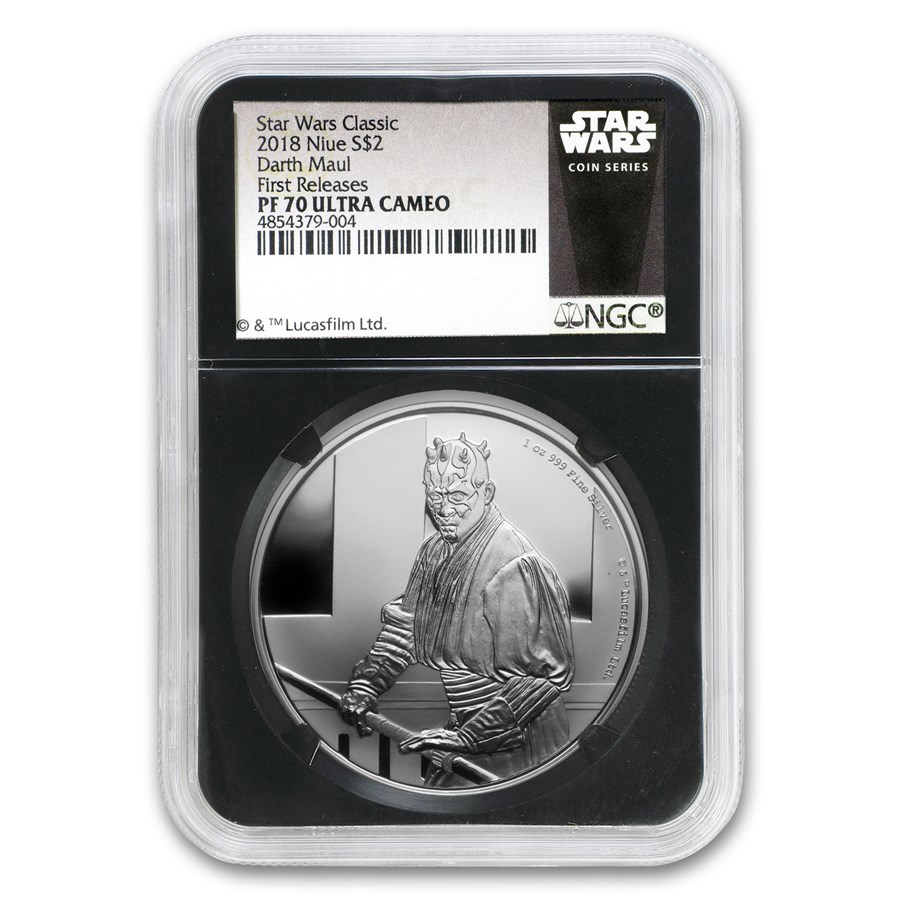 Buy 2018 Niue 1 oz Silver $2 Star Wars Darth Maul PF-70 NGC (FR) | APMEX